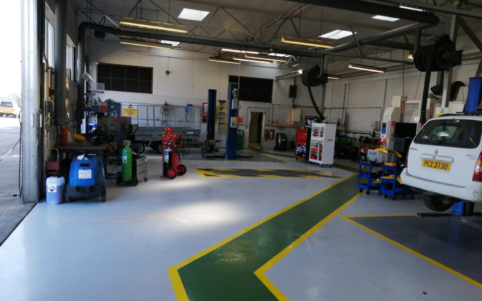 Garage workshop refurbishment for East Midlands Airport